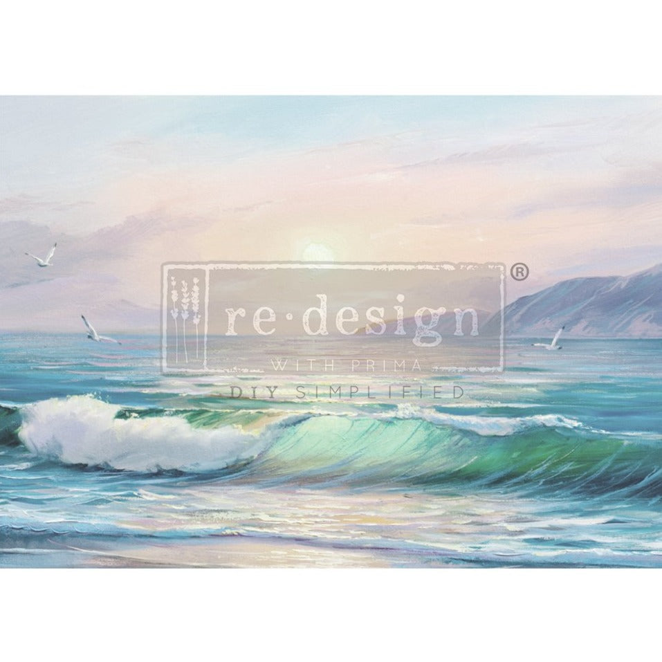 TRANQUIL TIDES - A1 Fiber Paper for Decoupage - LARGE - 59.4cm x 84.1c ...